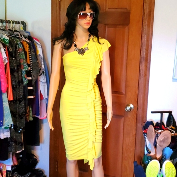 Cache | Dresses | New Rare Cache Dress Sz 4 Yellow | Poshmark